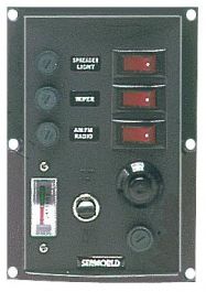 Vertical control panel with 3 switcheswidthhorn Osculati