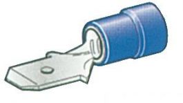 Faston pre-insulated male blade connector opening 6.3 mm