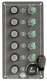 Elite control panel 5 switcheswidthlighter plug Osculati