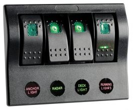 Pcp Compact electric panel with 4 switches Osculati