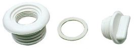 Nylon water drain plug white Osculati