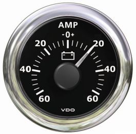 Ammeter black-60 A +60 A Vdo Marine