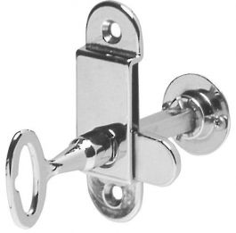 Chromed brass hollow lock 80x25 mm