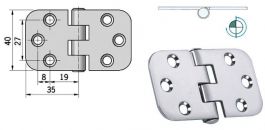Hinge reversed pin 70 x 39 mm Osculati