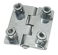 Stainless steel rectangular hinge 4 bushing 51x45 mm Osculati