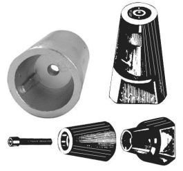 Ogive shaft anode with zinc plate 35 mm Osculati