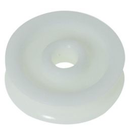 Delrin pulley 45 mm for lines diameter 10 mm white Viadana