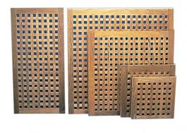 Teak grating 600x600 mm Arc