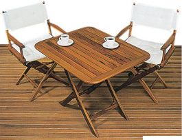 Foldable teak table 90x70 cm Arc