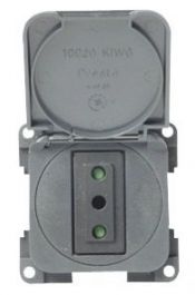 Bipolar earth plug dark grey Cbe