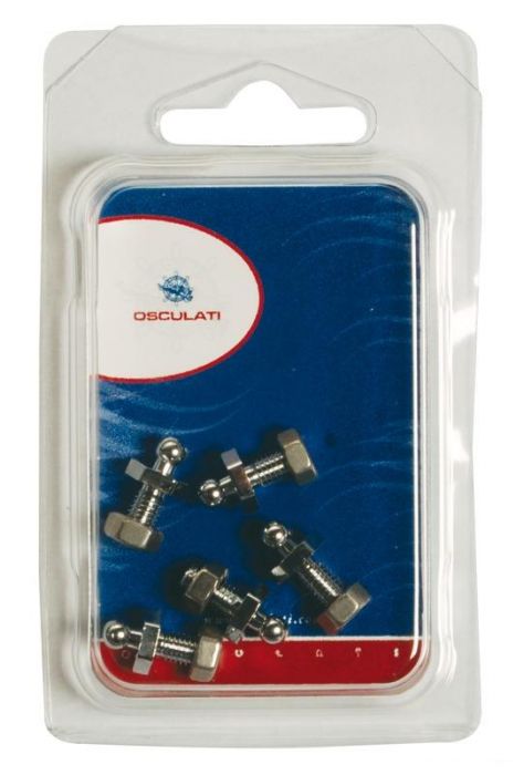 Loxx Stainless steel male snap fastener with screw+nut N. 5 Schaeffertec