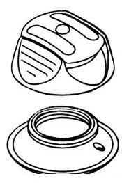 Perfix snap fastener white