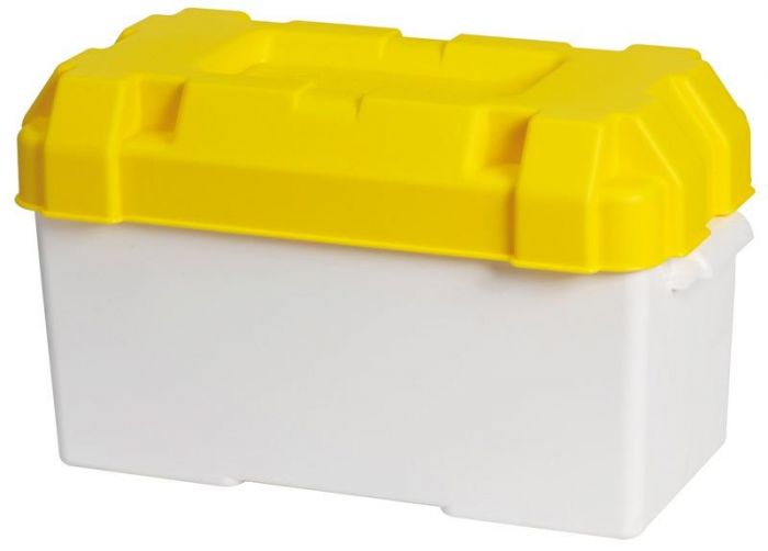 Battery box white/yellow moplen 120 A Osculati