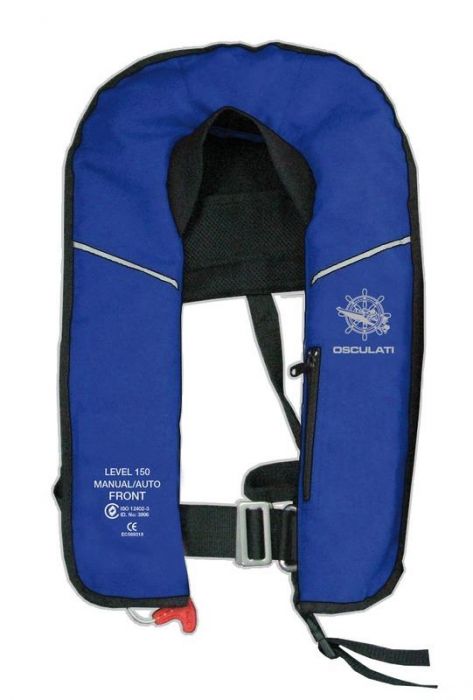 Self-inflatable blue safety harness Osculati