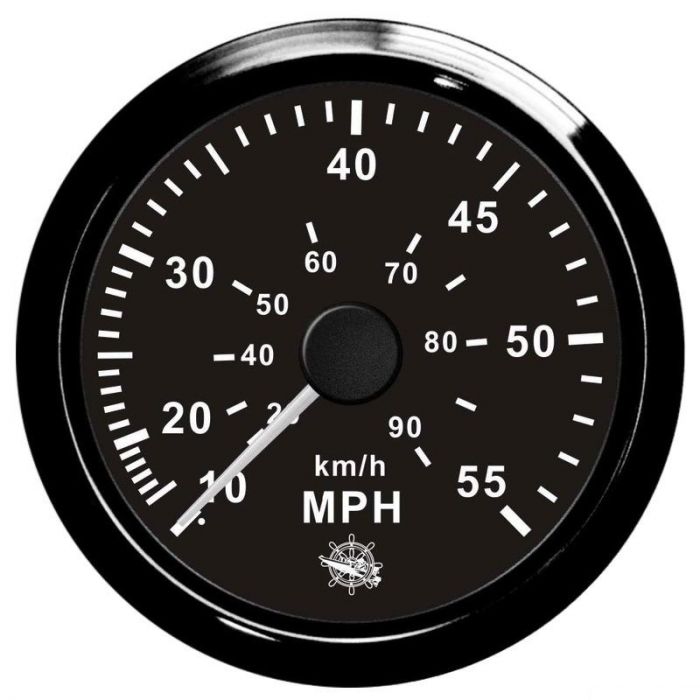 Pitot speedometer 0-35 Mph black/black Osculati