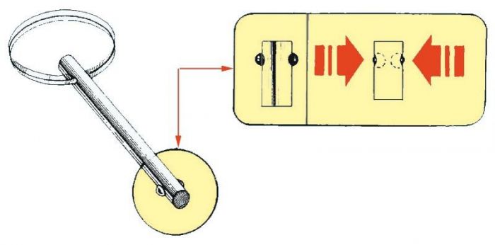 S.S self-locking pin 6x38 mm Osculati