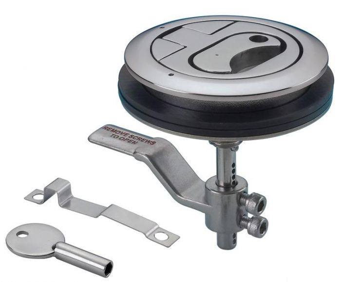 Lift and turn flush latch AISI316 with lock Osculati