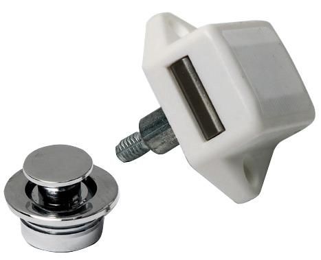 Push-lock nylon/chromed brass 16 mm