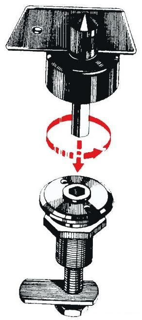 Chromed brass hollow lock 15/38 mm Osculati