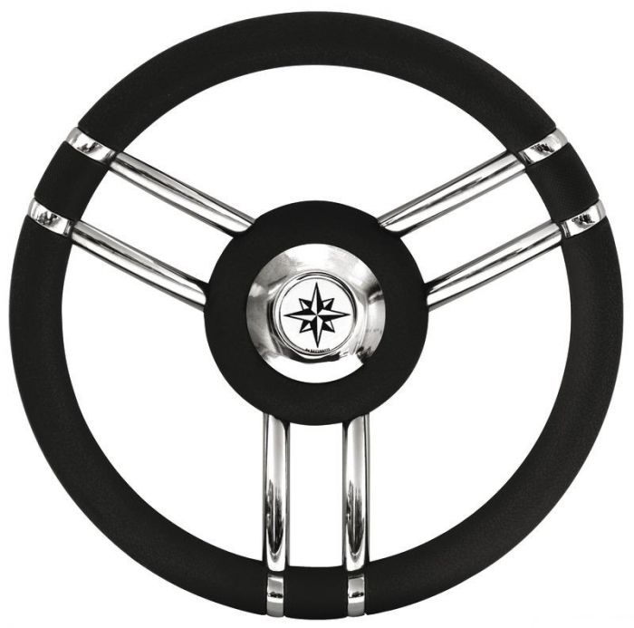 Apollo stainless steel-polyurethane steering wheel diameter 350 mm ...