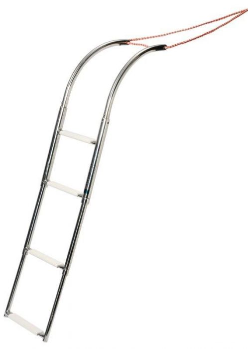 Stainless steel telescopic ladder for dinghy 4 steps Osculati