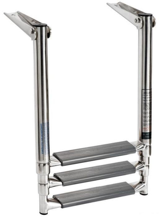 Tube oval ladder 3 steps Stainless steel316 Osculati