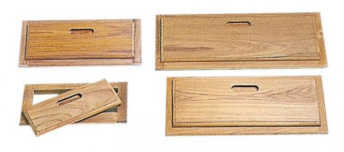 Teak drawer front 450x200 mm Arc