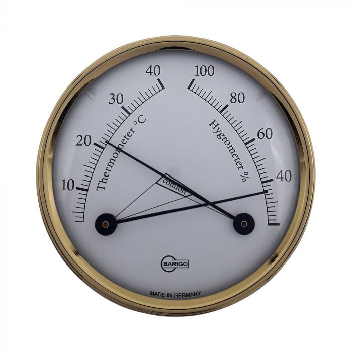 Barigo Tempo S polished hygro-thermometer
